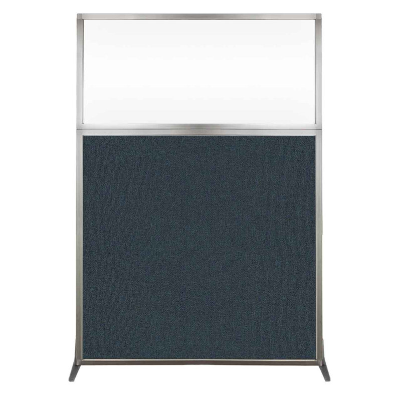 Versare 6' Tall Hush Screen Portable Partition - Clear Fluted Window | Wayfair